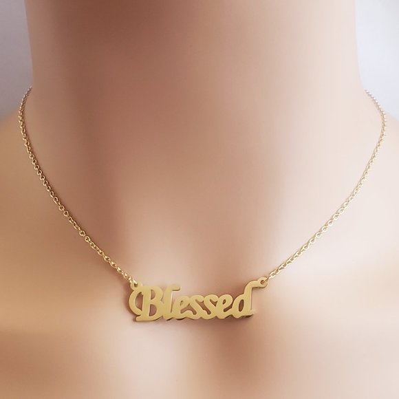 Jewelry | Blessed Gold Necklace | Poshmark